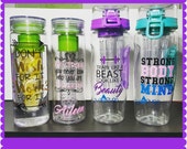 Motivational water bottle | Etsy