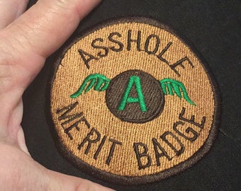 Asshole merit badge | Etsy