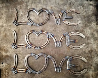 Horseshoe letters | Etsy