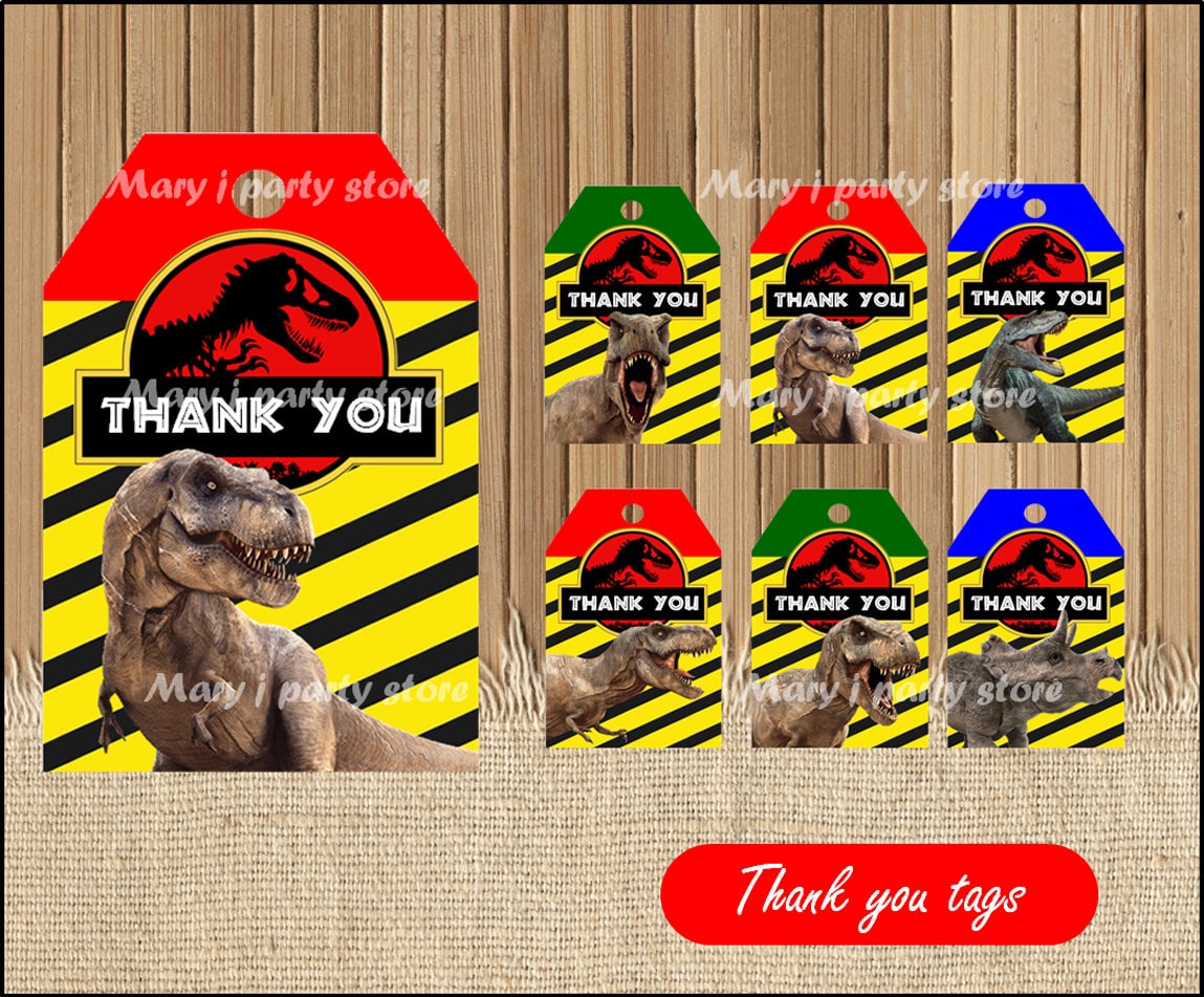 Jurassic Park Tags Jurassic Park Thank You Tags Instant