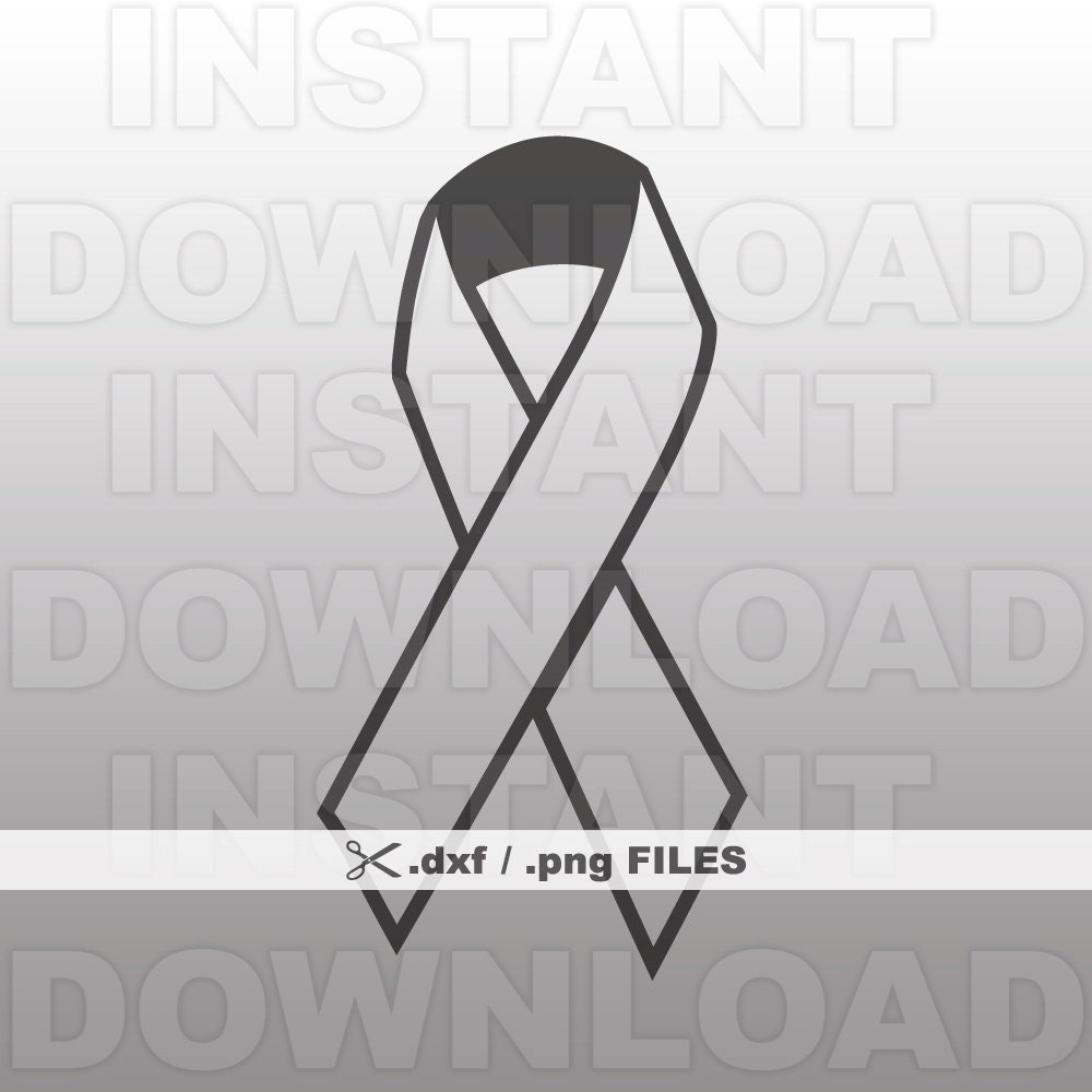 Awareness Ribbon DXF File Cancer Ribbon DXF Commercial
