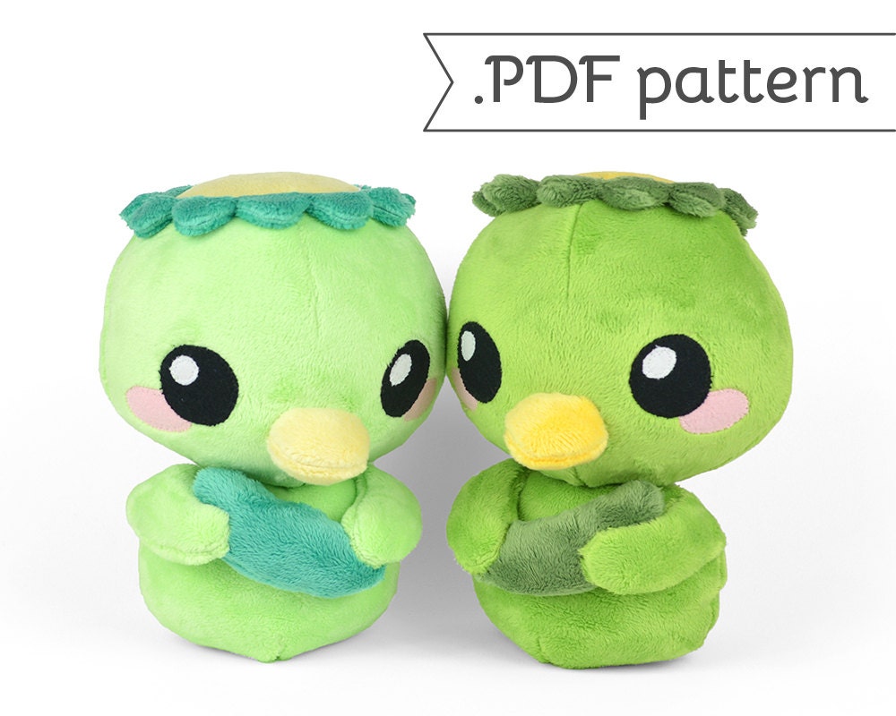 Kappa Japanese Turtle Monster Plush .pdf Sewing Pattern