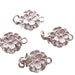 2 Flower Clasps Single Strand Clasps Flower Box Clasp Brass