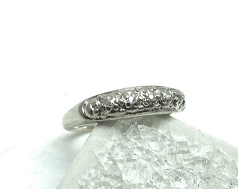 Diamond chip ring | Etsy