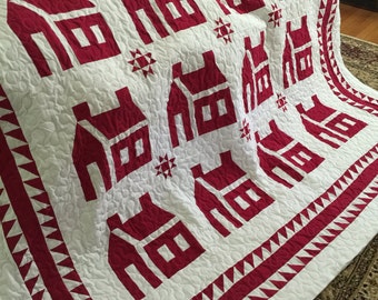Schoolhouse quilt | Etsy