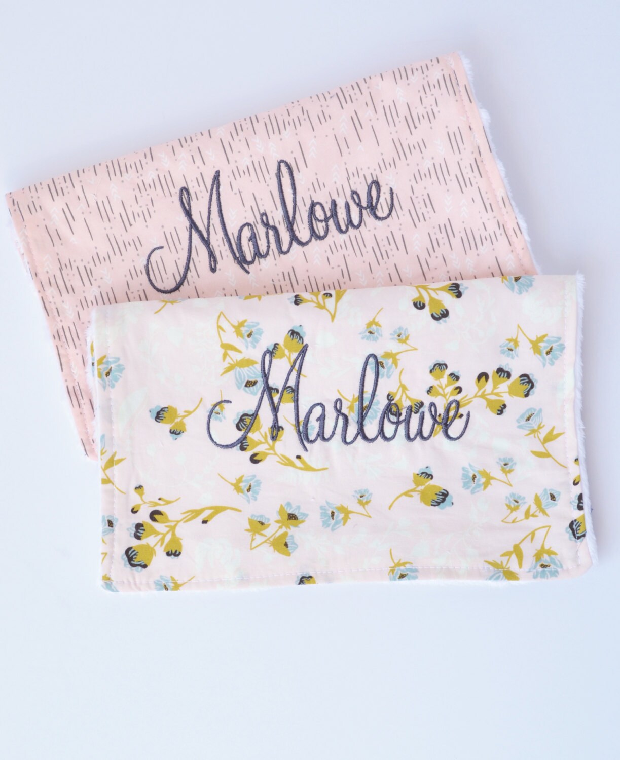 Personalized Baby Girl Gift Burp Cloth Baby Gift by RenderedNest