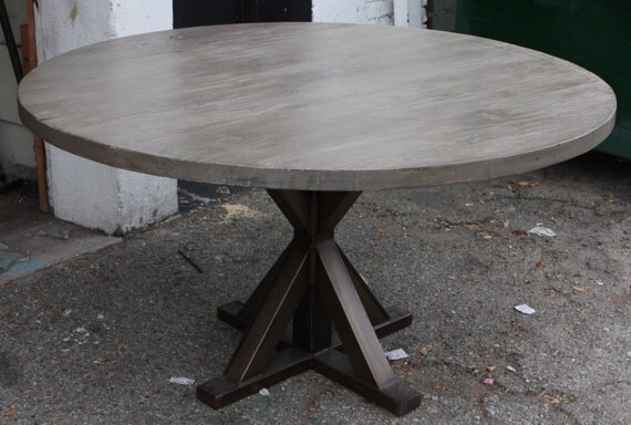 Items similar to Metal X Base Round Dining Table on Etsy