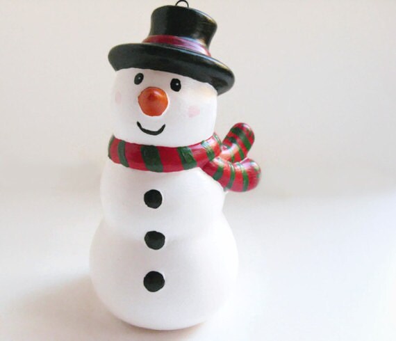 Ceramic Snowman Ornament Snowman decoration Christmas