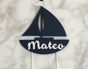 Boat cake topper | Etsy
