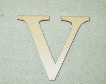 Wooden letter v | Etsy