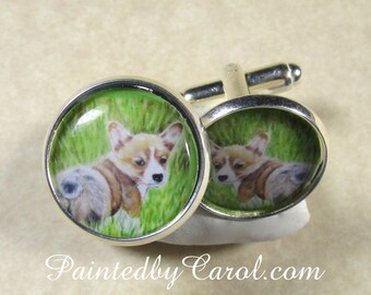 Calla Lily Cufflinks White Calla Lily Flower by PaintedbyCarol