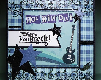 Rock n roll card | Etsy