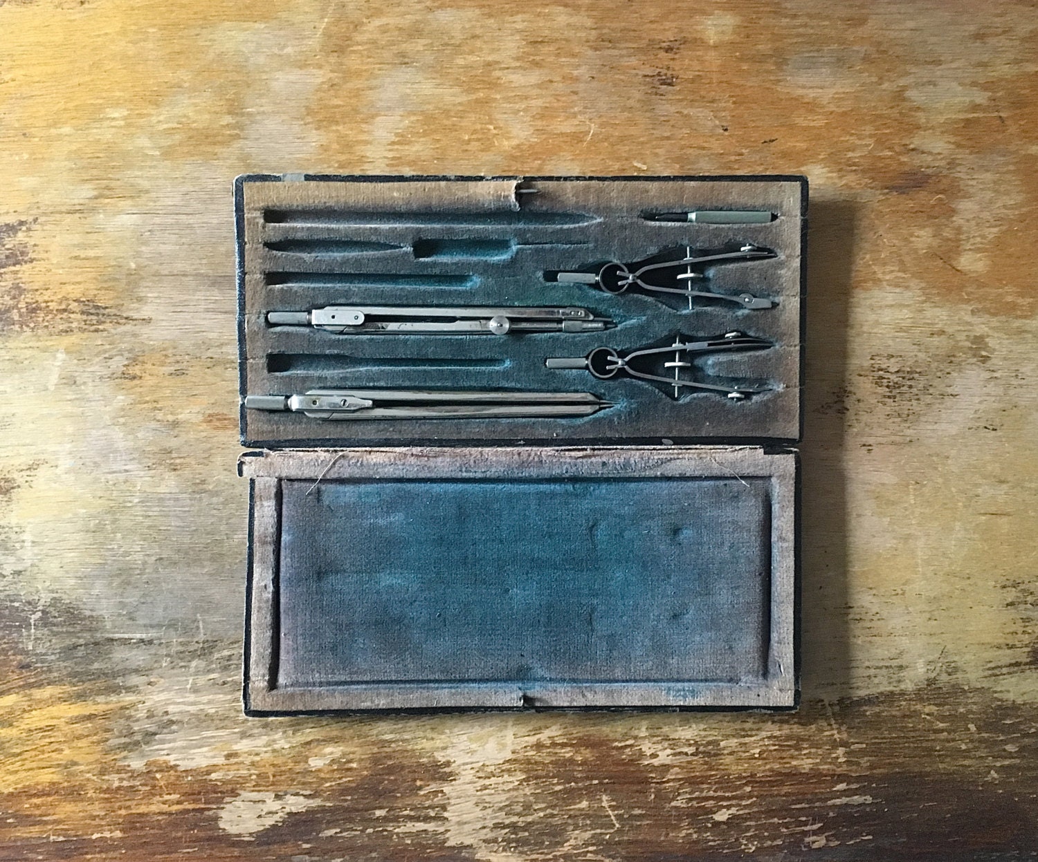 Antique Drafting Set Original Case Drawing Drafting Tools Architect ...