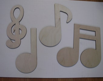 Music note cutouts | Etsy