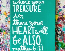 Popular items for where your treasure on Etsy