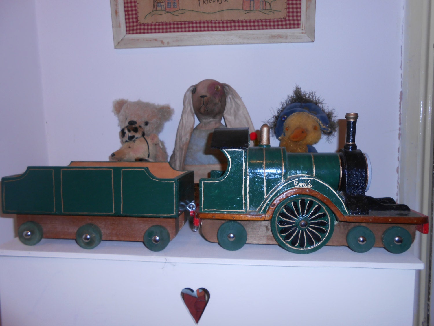emily engine handmade recycled wood toy train thomas the tank