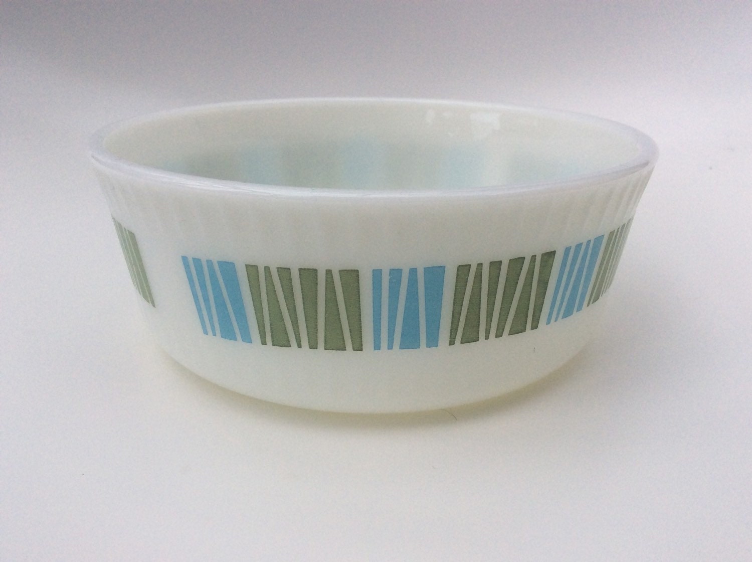 Vintage serving bowl atomic Pyrex JAJ Matchmaker milk glass server mid ...