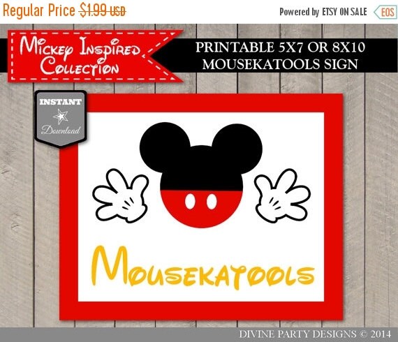 SALE INSTANT DOWNLOAD Mouse 5x7 or 8x10 by DivinePartyDesign