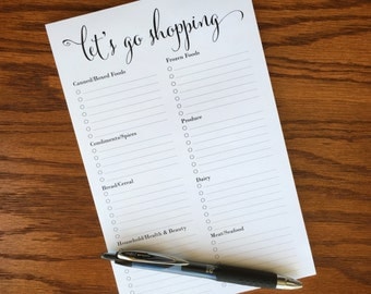 Grocery list notepad | Etsy