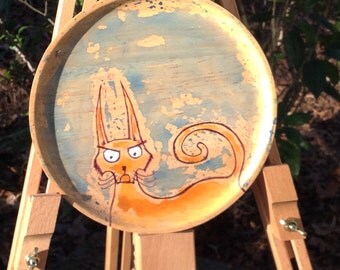 Items similar to Hand Painted Cat Plate on Etsy