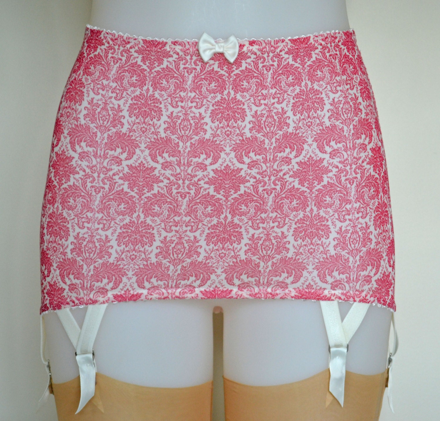 Patterned Girdle Open Bottom Roll Onvintage Style With