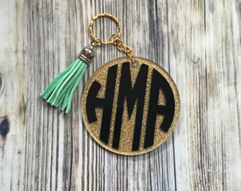 Unique circle keychain related items | Etsy