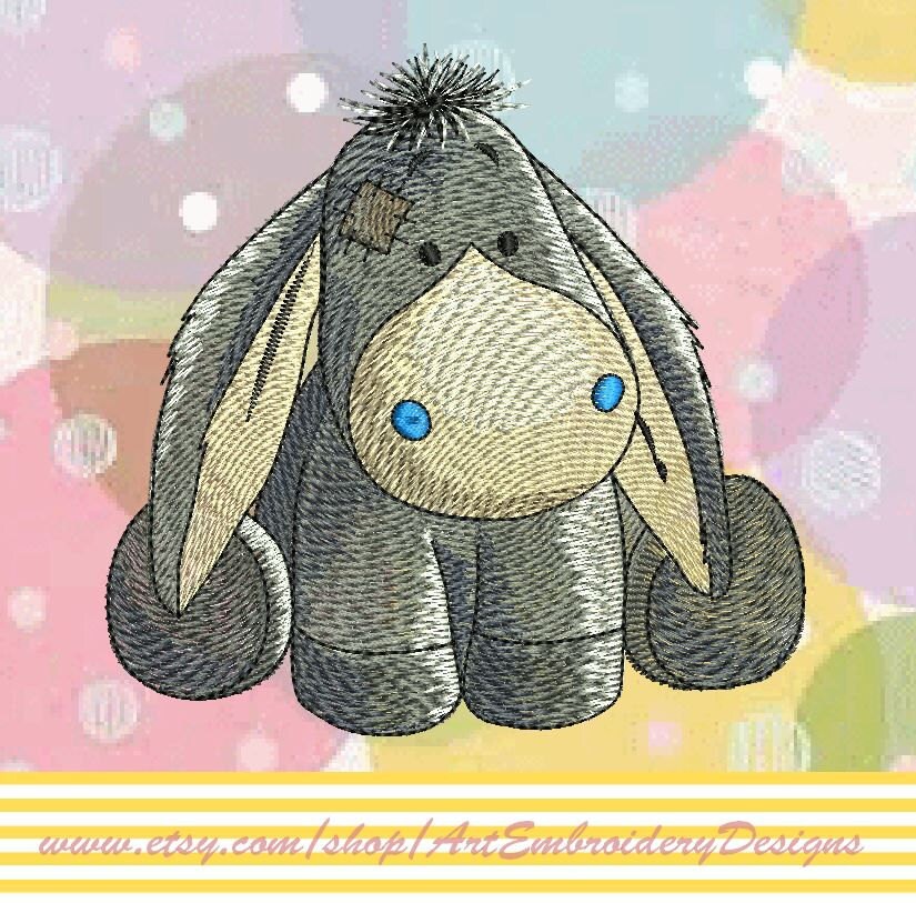 Donkey Machine Embroidery Designs Set for a Babies and