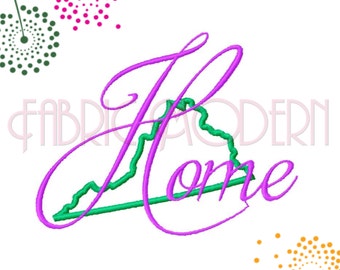 North Carolina Map Embroidery Design applique' in