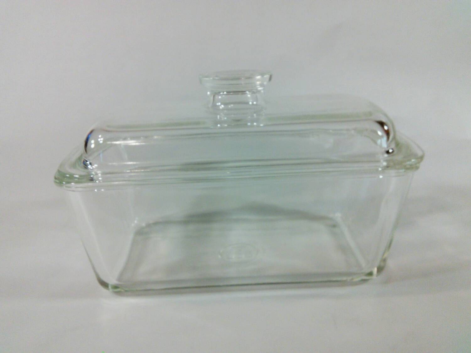 1950's Pyrex For Westinghouse Glass Loaf Pan With Lid