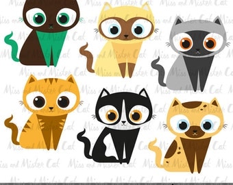 Kitty clip art | Etsy