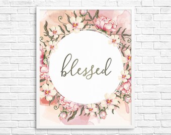 Blessed script font | Etsy