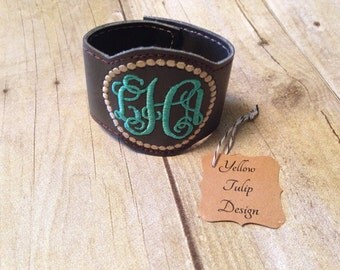 Monogrammed cuff | Etsy