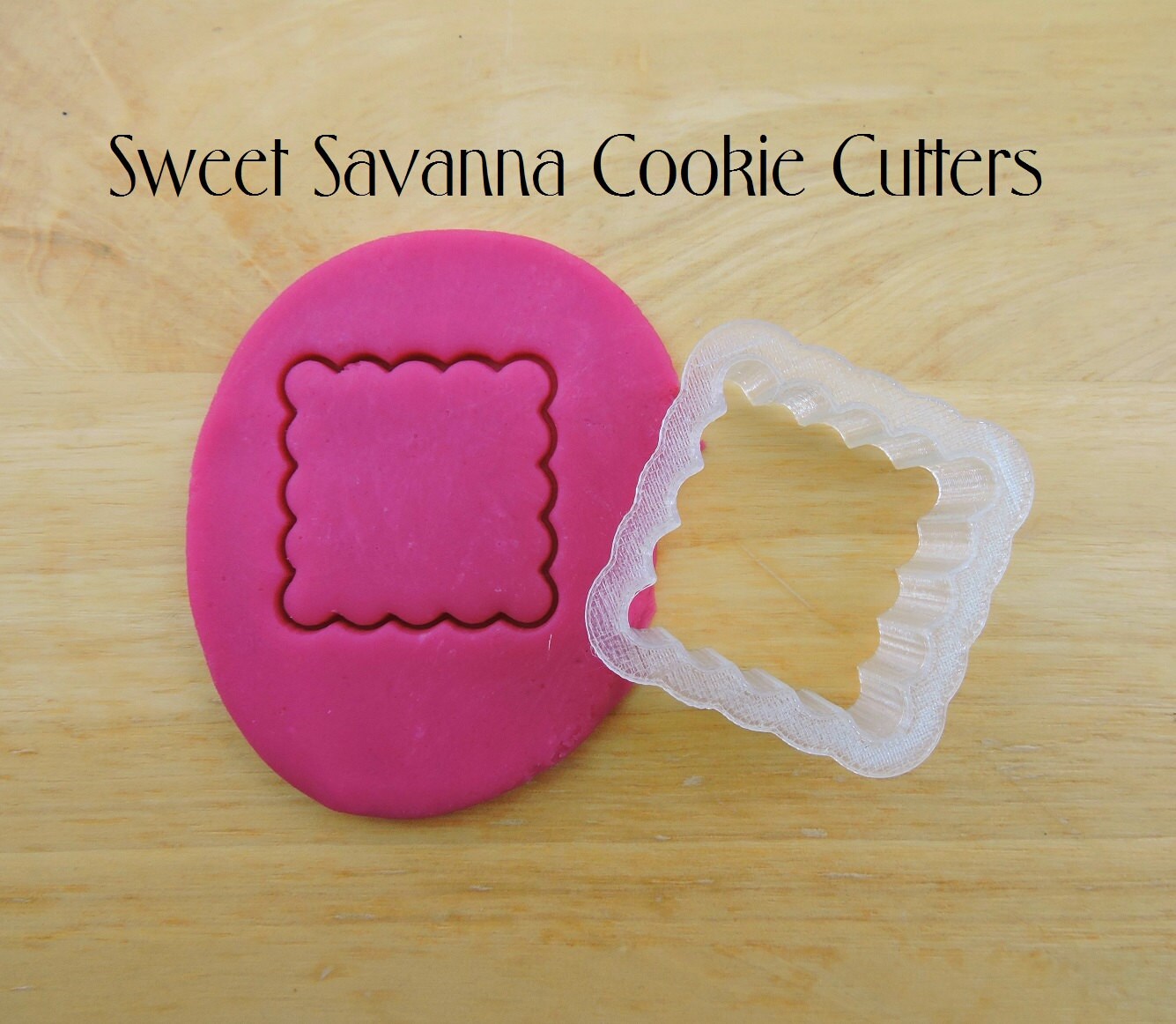 Scalloped Square Cookie Cutters Different Sizes Available