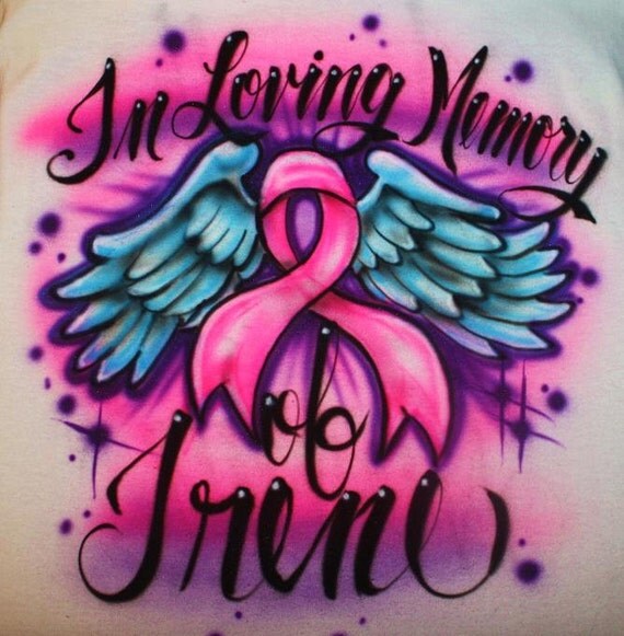 Personalized In Loving Memory T Shirt Cancer T by EternalAirbrush