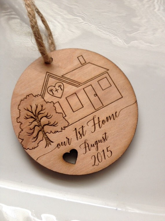 Items similar to Personalized Christmas ornament, first home, engraved ...