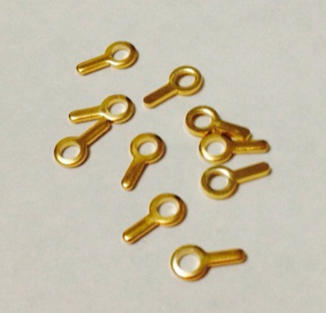 Cup Chain Finisher End Loop 10pk Gold Plated