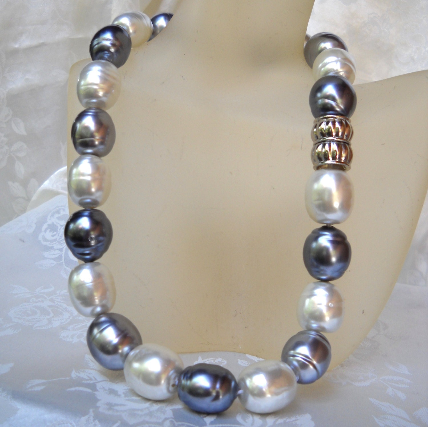 Baroque Majorca/Mallorca pearl necklace multi-color single