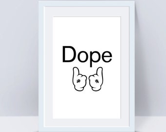 Dope wall art | Etsy