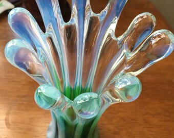 Glass wave vase | Etsy