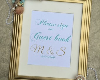 Guest book frame | Etsy