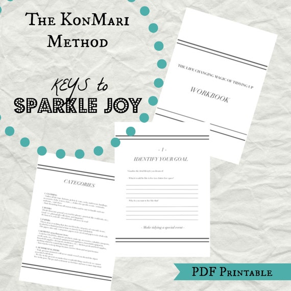 KonMari Method KonMari Checklist Marie Kondo Workbook PDF