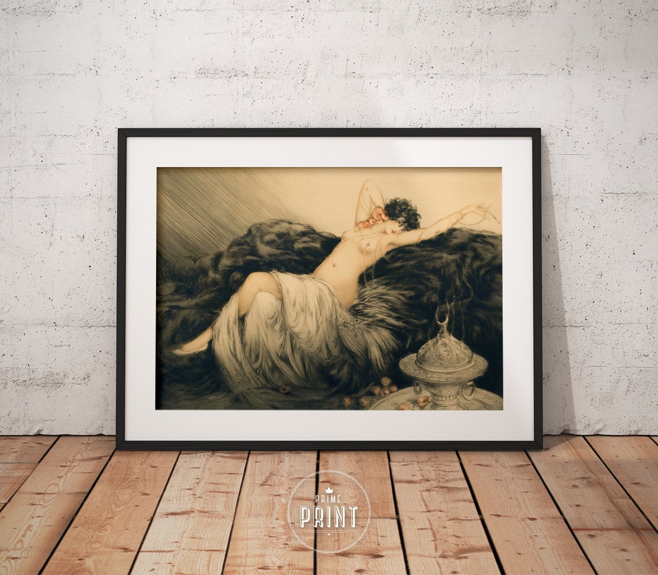 Louis Icart Smoke Art Deco Wall Art Framed Print Pp029
