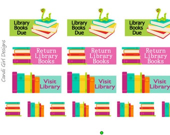 Unique library sticker related items | Etsy