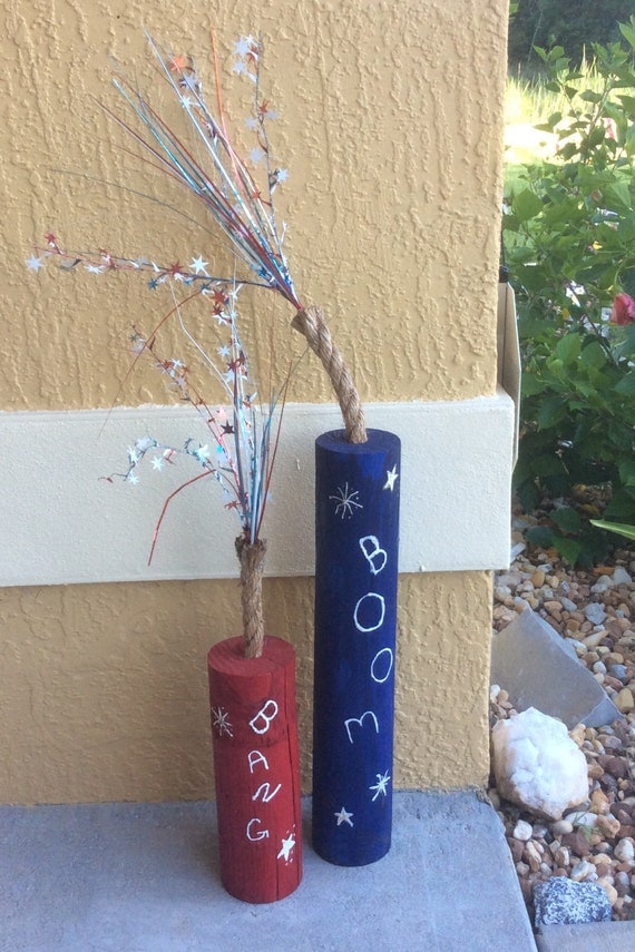 Small wooden firecrackers by CreationsbyTheSims on Etsy