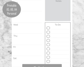 PDF: Week-At-A-Glance One Page Planner