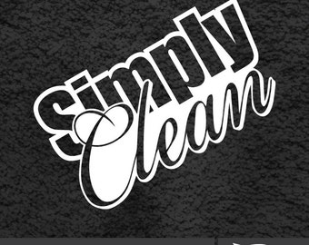 Simply clean decal | Etsy