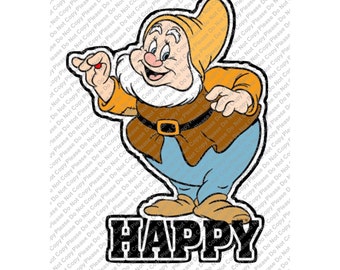 7 dwarfs happy | Etsy