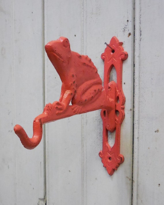 Cast iron plant hanger Frog bracket Coral Garden by SalvageRelics