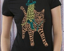 Popular items for funny cat shirt on Etsy