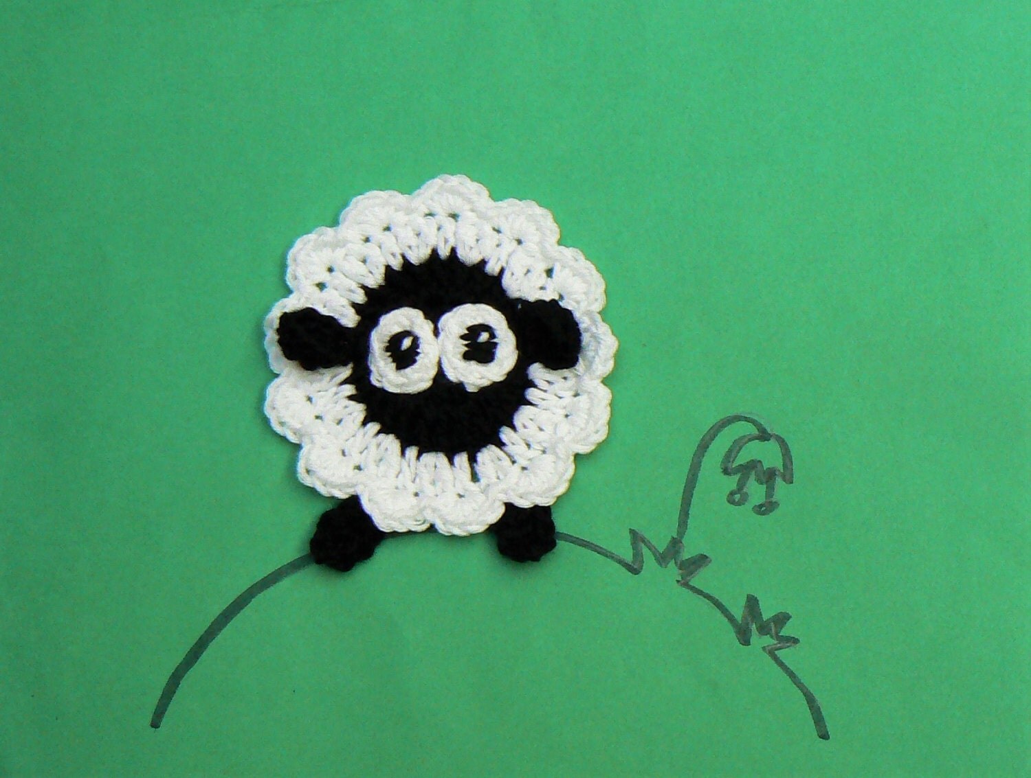 Sheep Applique Crochet Sheep Animal Applique Crochet